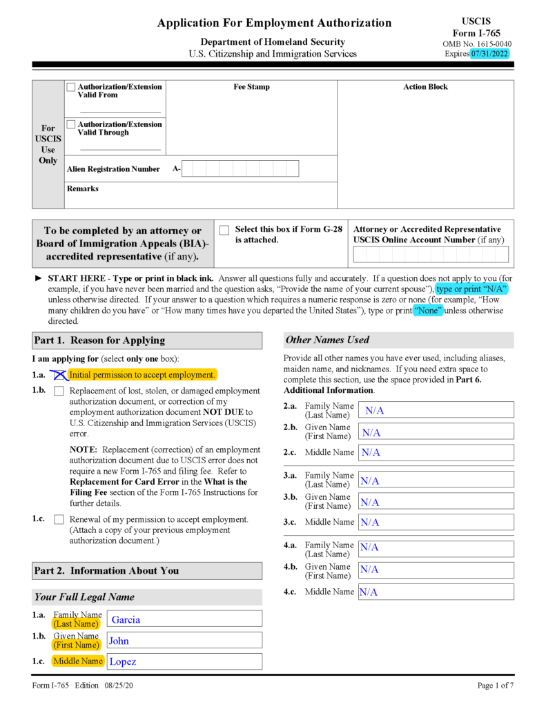 How To File Form I 765 Welcome Home Justice